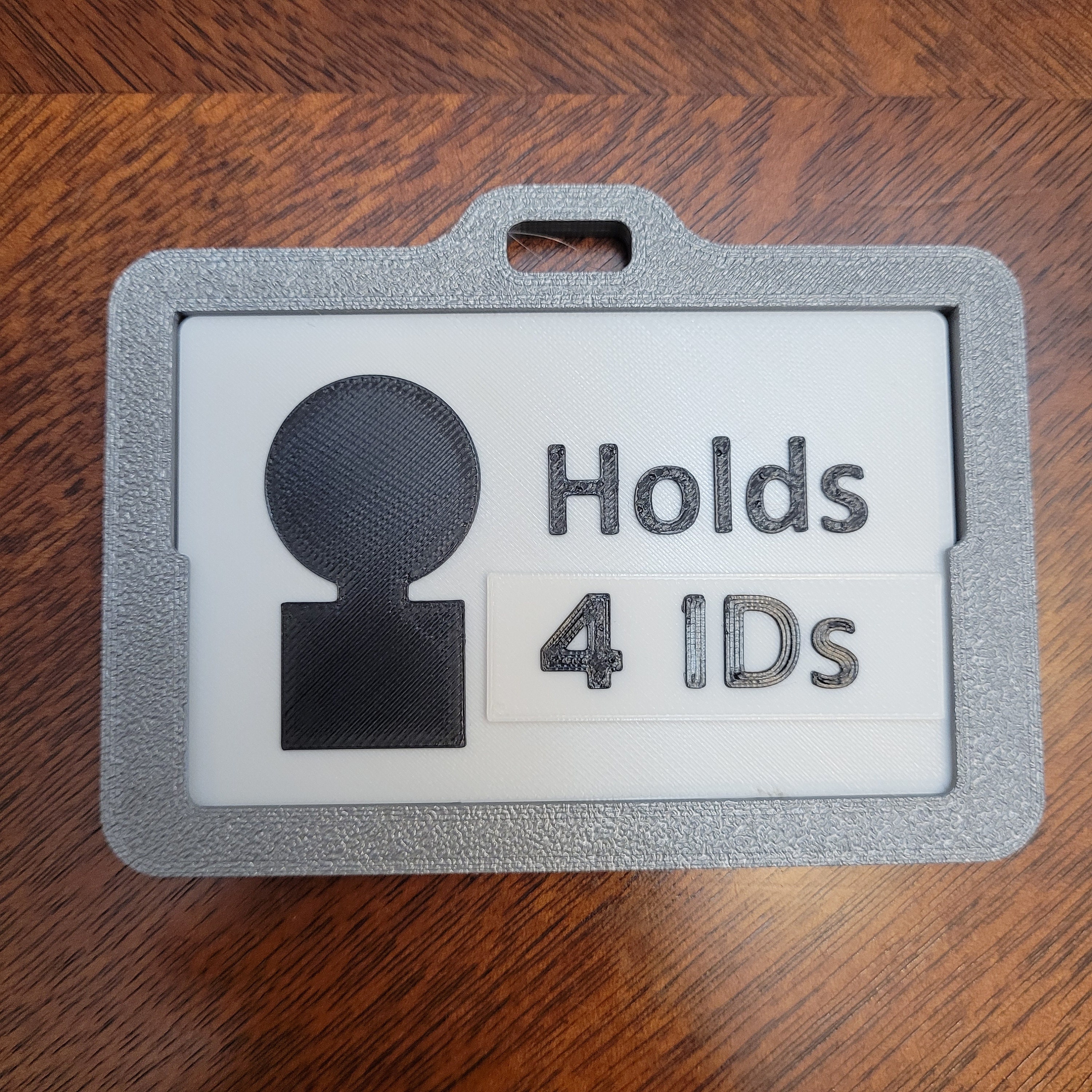 3D Printed 1 to 4 ID Badge Double Sided, Landscape Version - Etsy