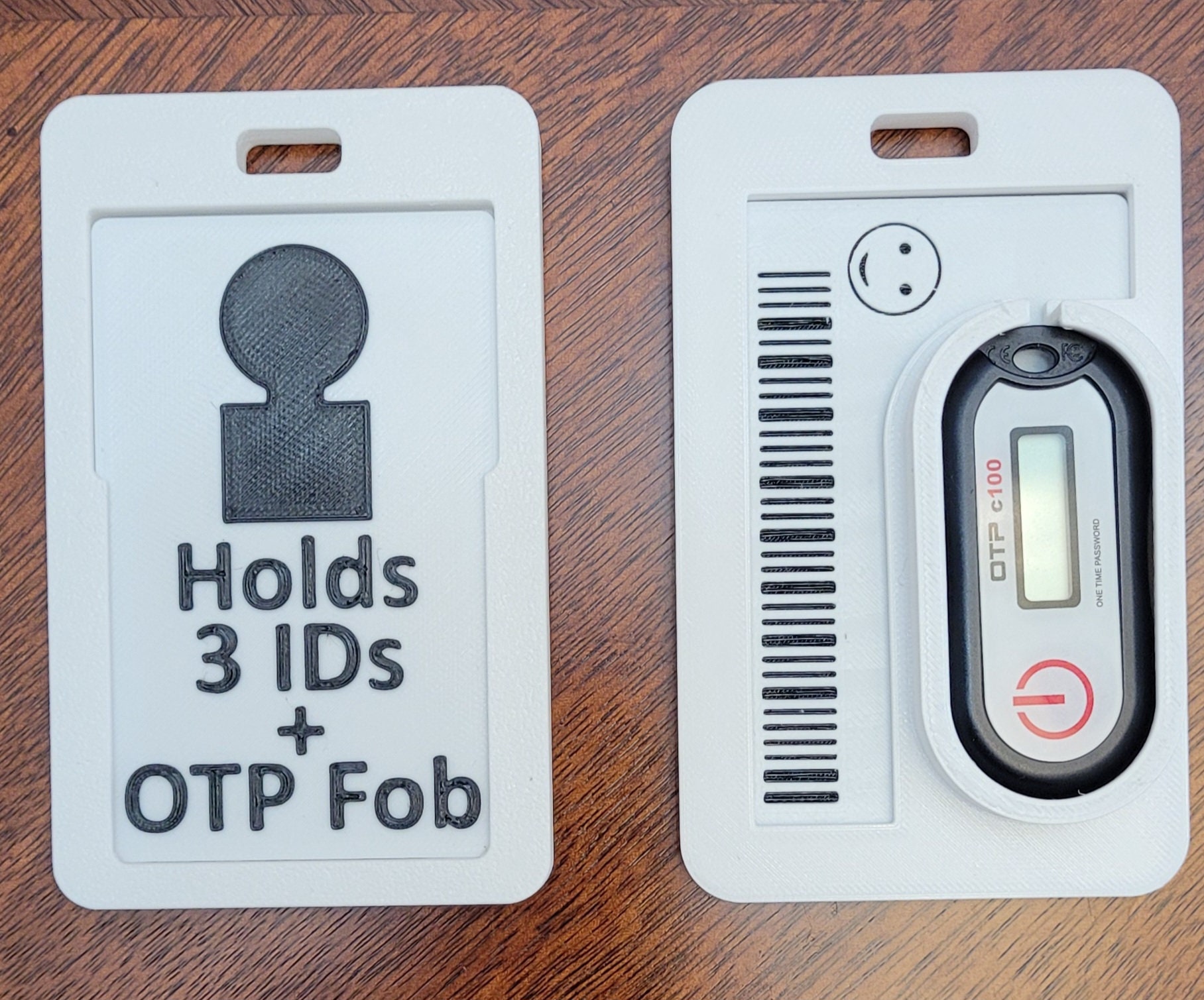 3D Printed ID Badge OTP C100 Fob, 3 ID Card Holder - Etsy