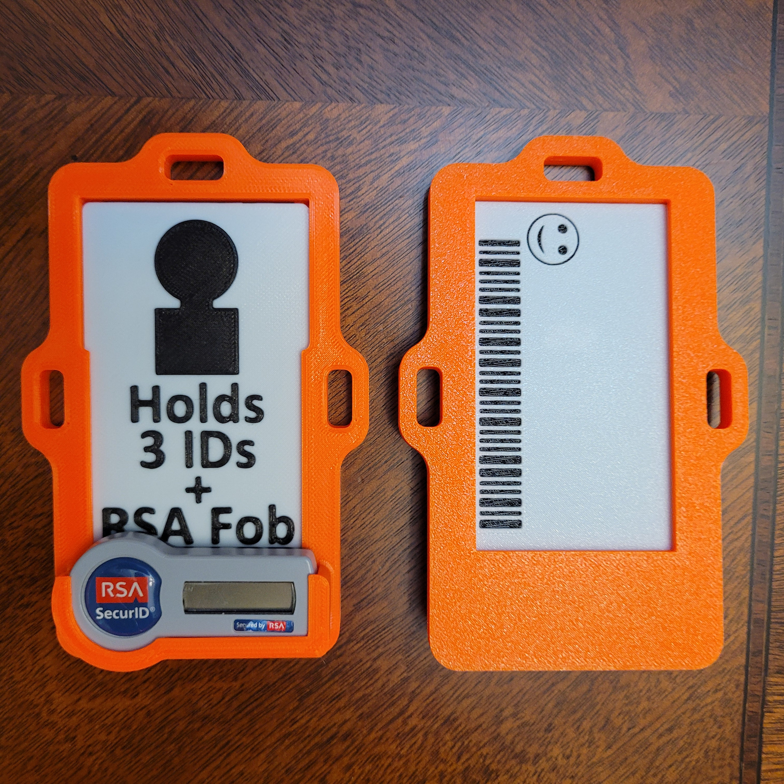3D Printed RSA Securid up to 4 Ids Badge - Etsy