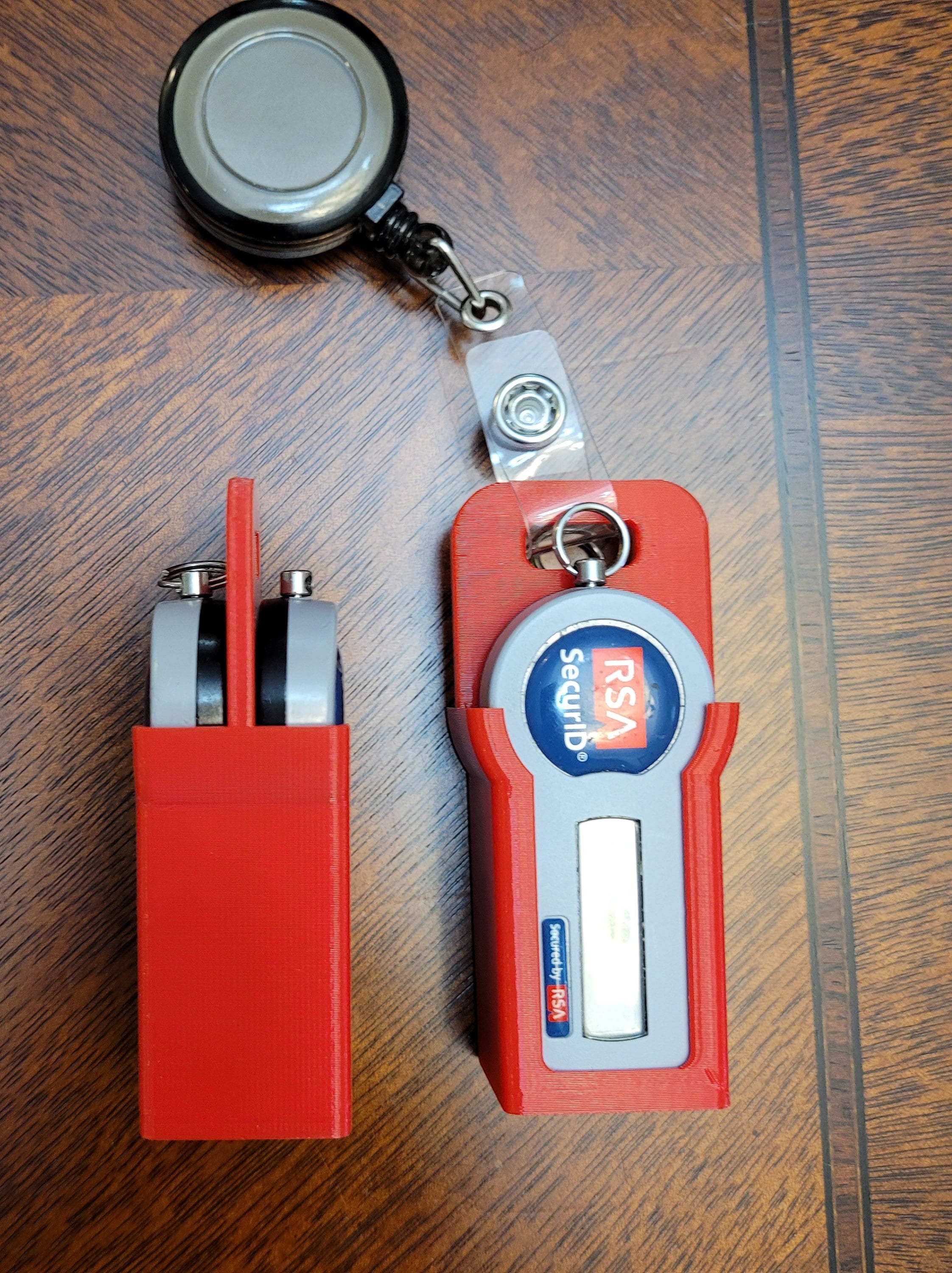 3D Printed 2 RSA Securid Fob Holder Compact Design 1 Lanyard Attachment ...