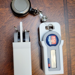 3D Printed 2 RSA Securid Fob Holder Compact Design 1 Lanyard Attachment ...