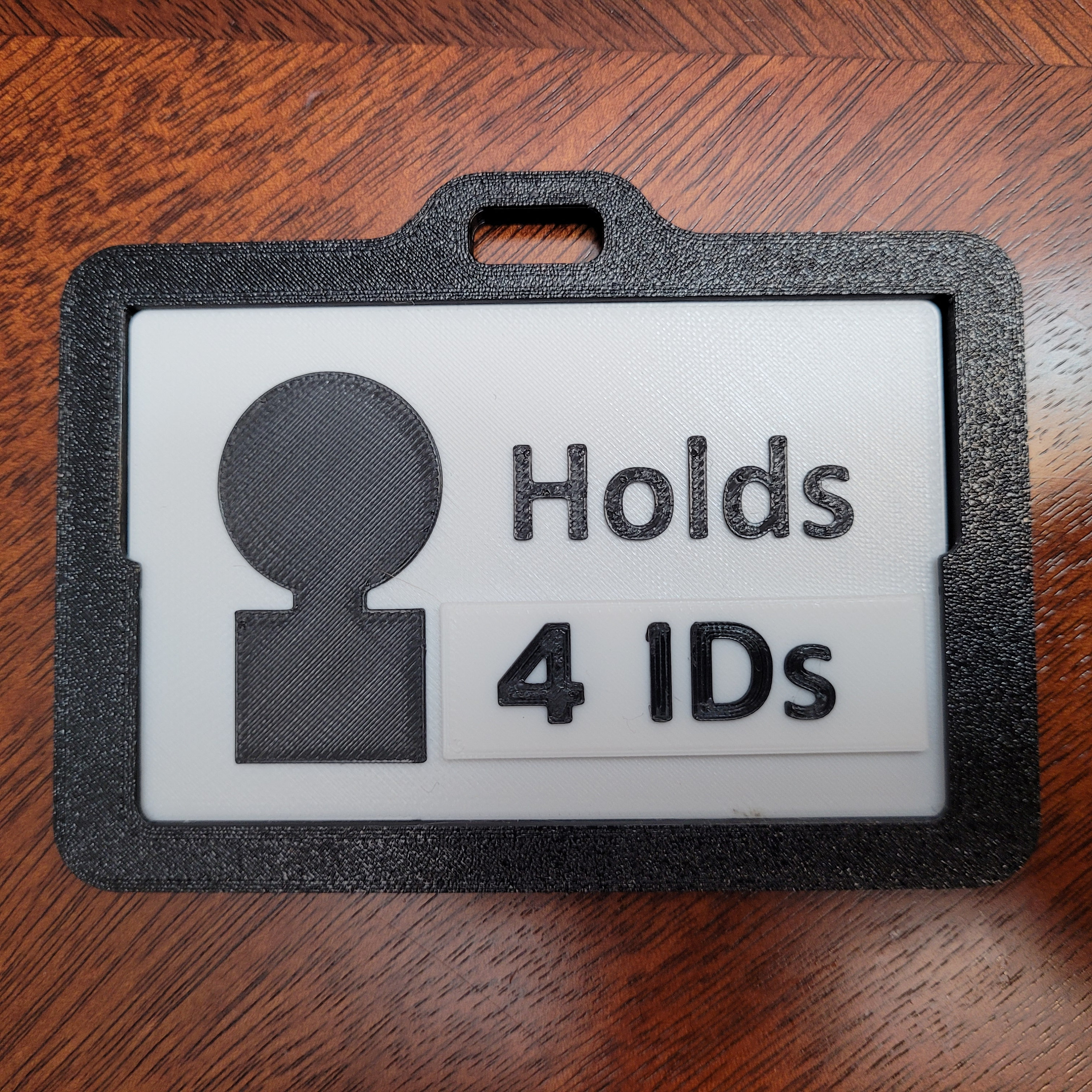 3D Printed 1 to 4 ID Badge Double Sided, Landscape Version - Etsy