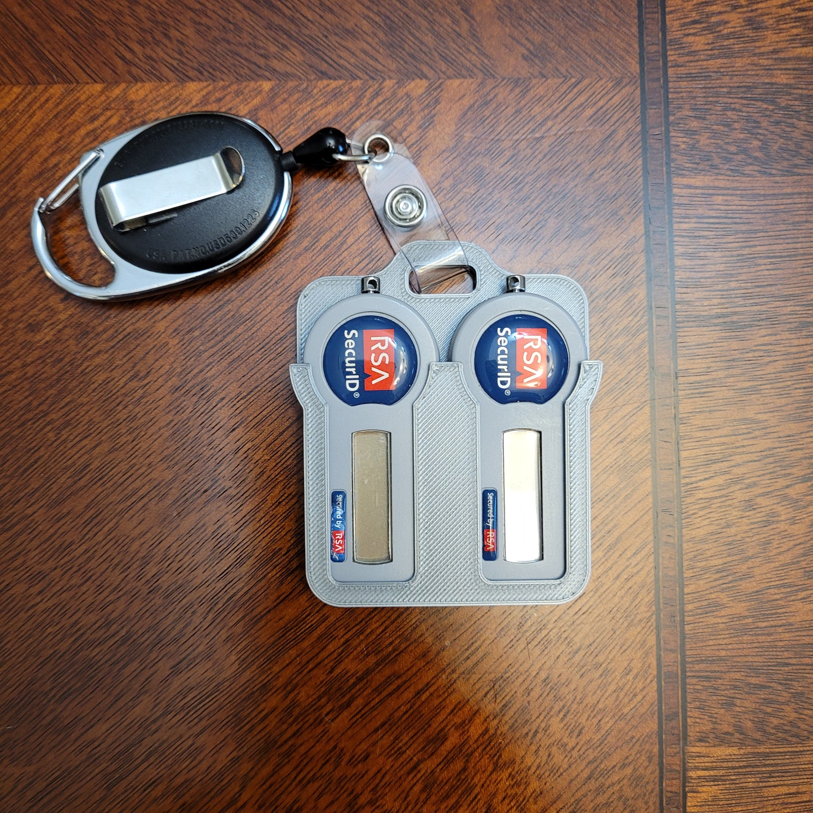 3D Printed, 2 RSA Securid Fob Holder, Dual Token Holder, Dual RSA Fob ...