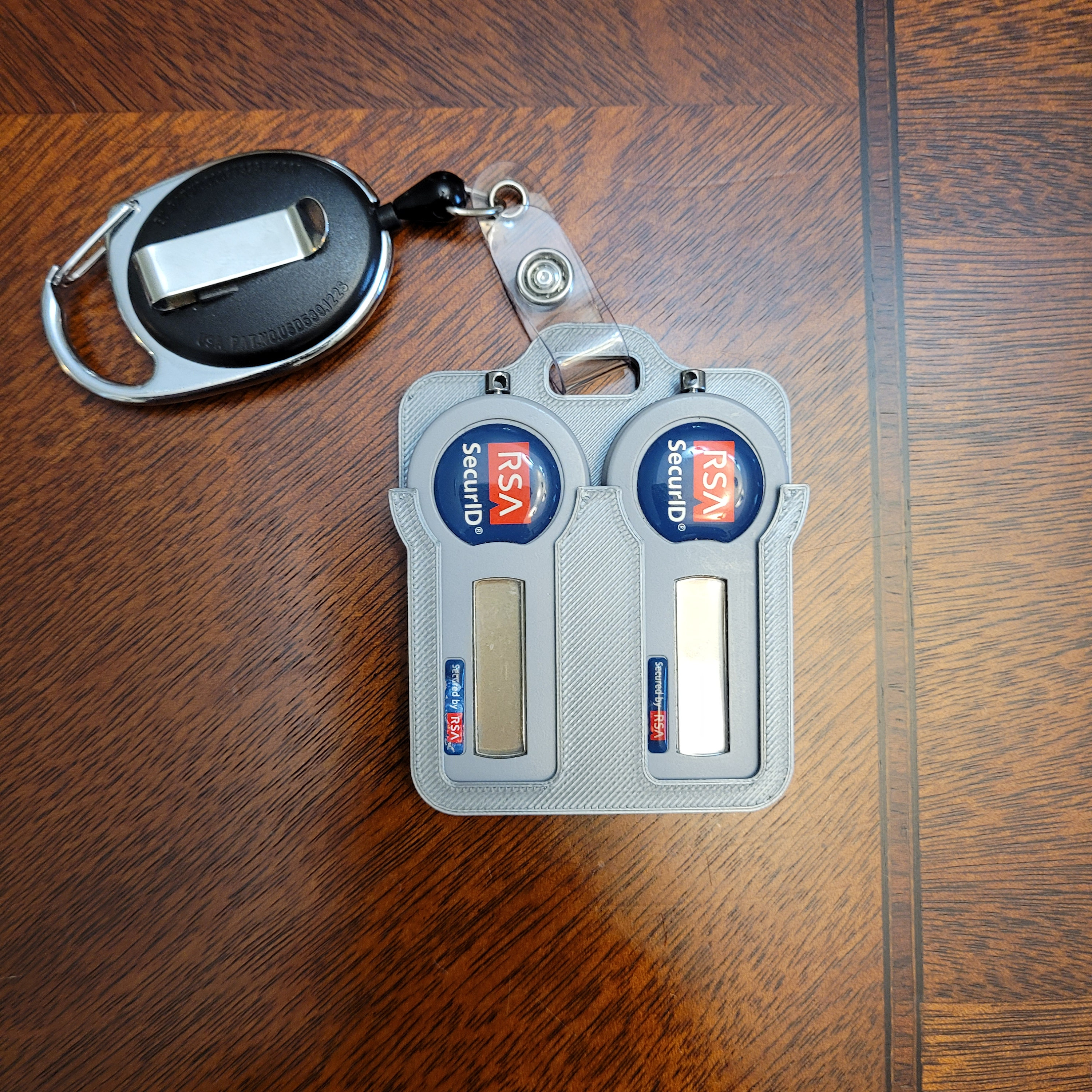 3D Printed, 2 RSA Securid Fob Holder, Dual Token Holder, Dual RSA Fob ...