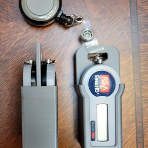 3D Printed 2 RSA Securid Fob Holder Compact Design 1 Lanyard Attachment ...