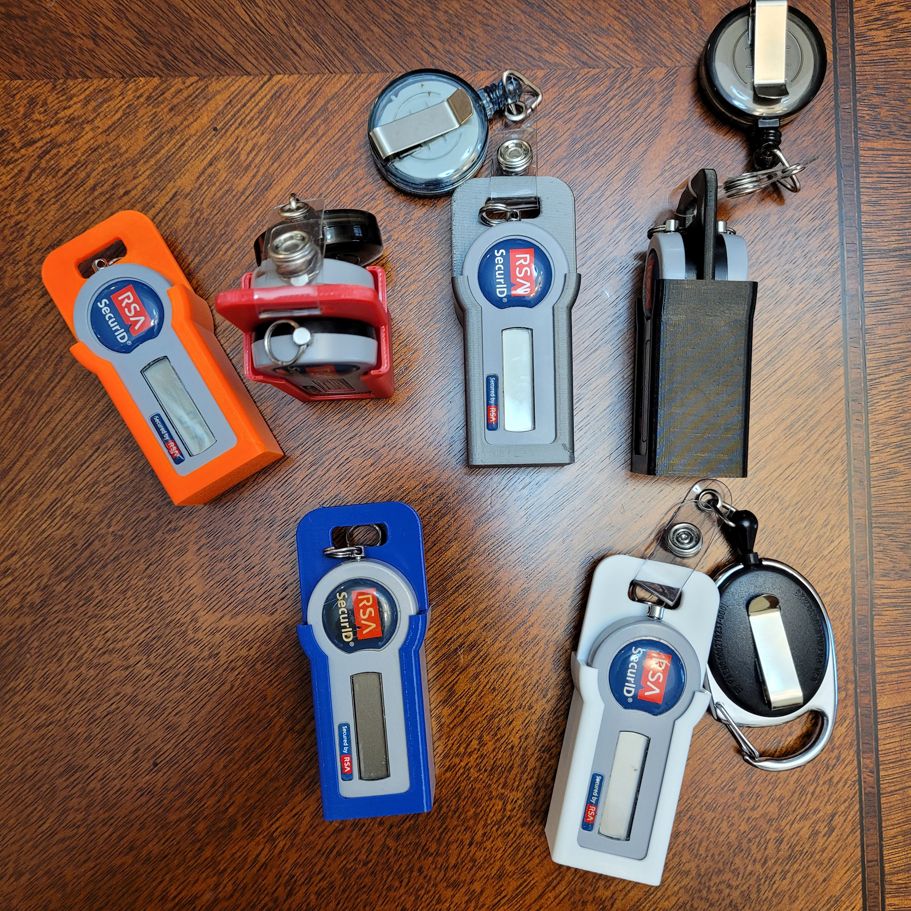 3D Printed 2 RSA Securid Fob Holder Compact Design 1 Lanyard Attachment ...