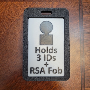 3d Printed, 3 ID, 2 RSA Securid Fob ID Badge - Etsy
