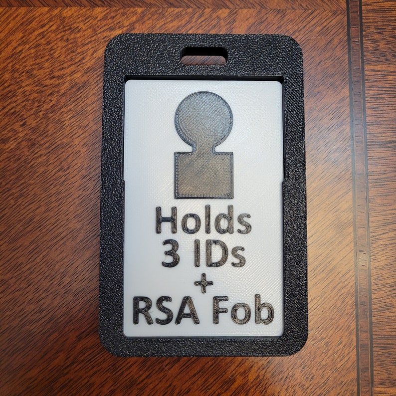 3d Printed, 3 ID, 2 RSA Securid Fob ID Badge - Etsy
