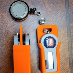 3D Printed 2 RSA Securid Fob Holder Compact Design 1 Lanyard Attachment ...