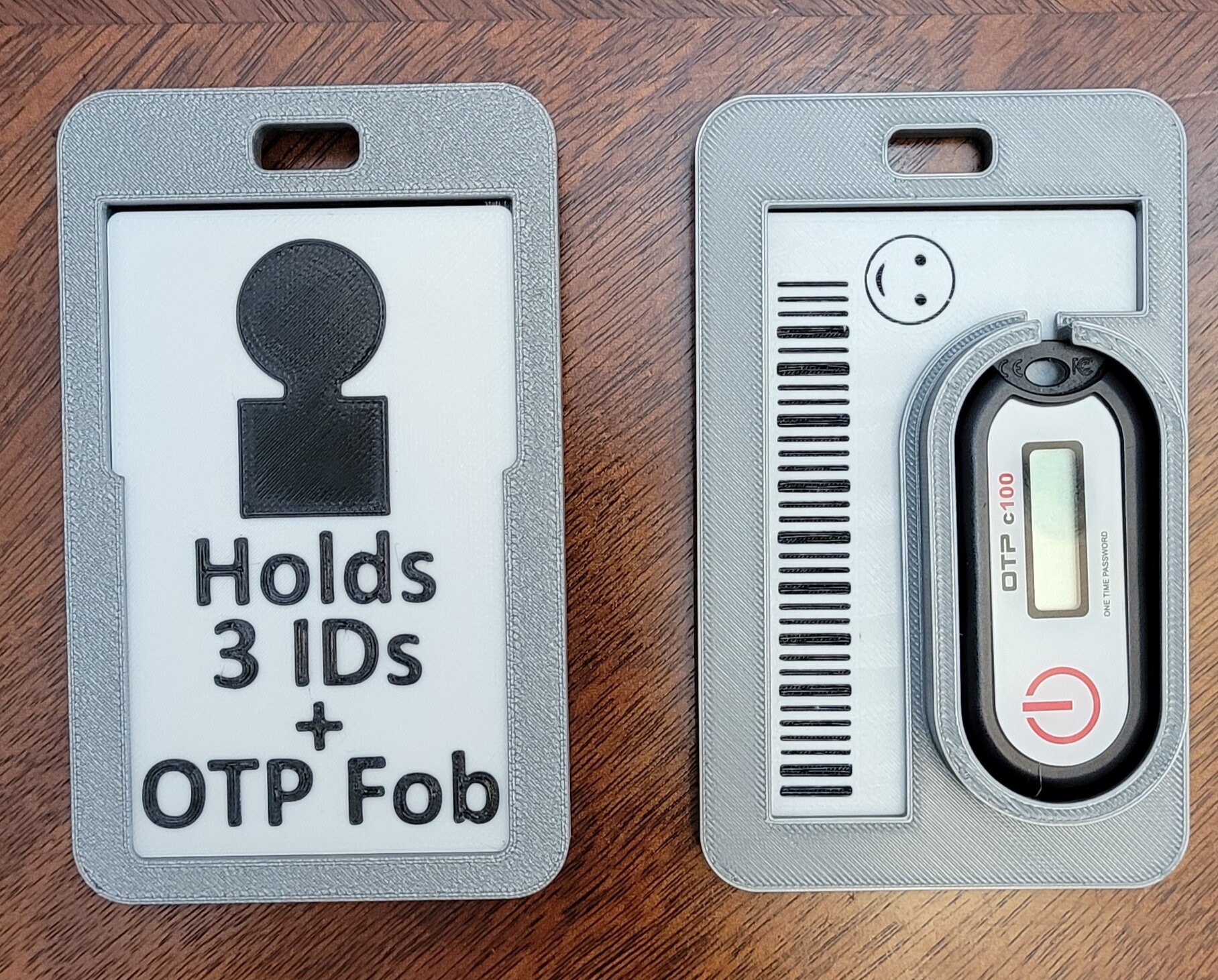 3D Printed ID Badge OTP C100 Fob, 3 ID Card Holder - Etsy