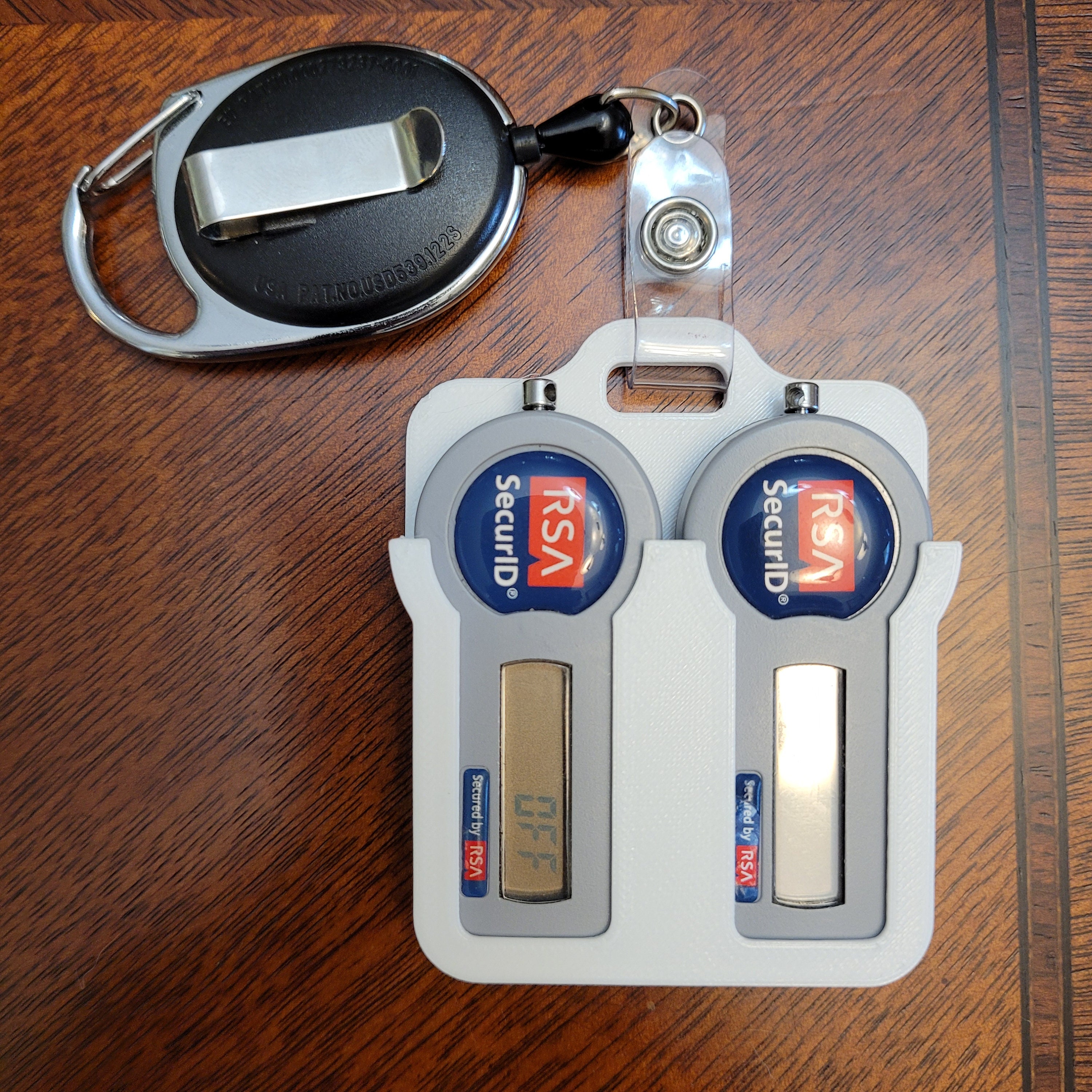 3D Printed, 2 RSA Securid Fob Holder, Dual Token Holder, Dual RSA Fob ...