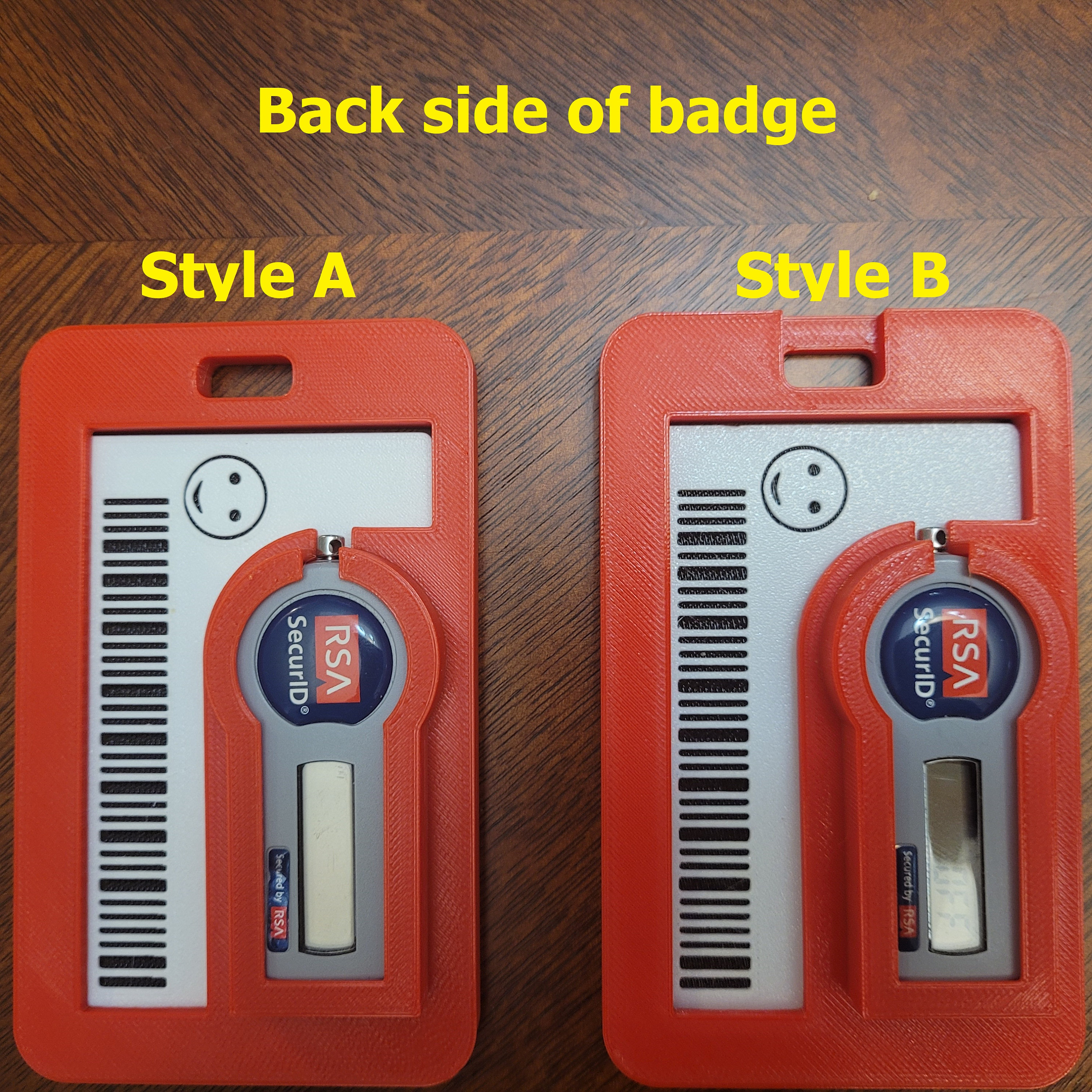 3D Printed ID Badge RSA Securid Fob Badge 3 ID Card Holder - Etsy