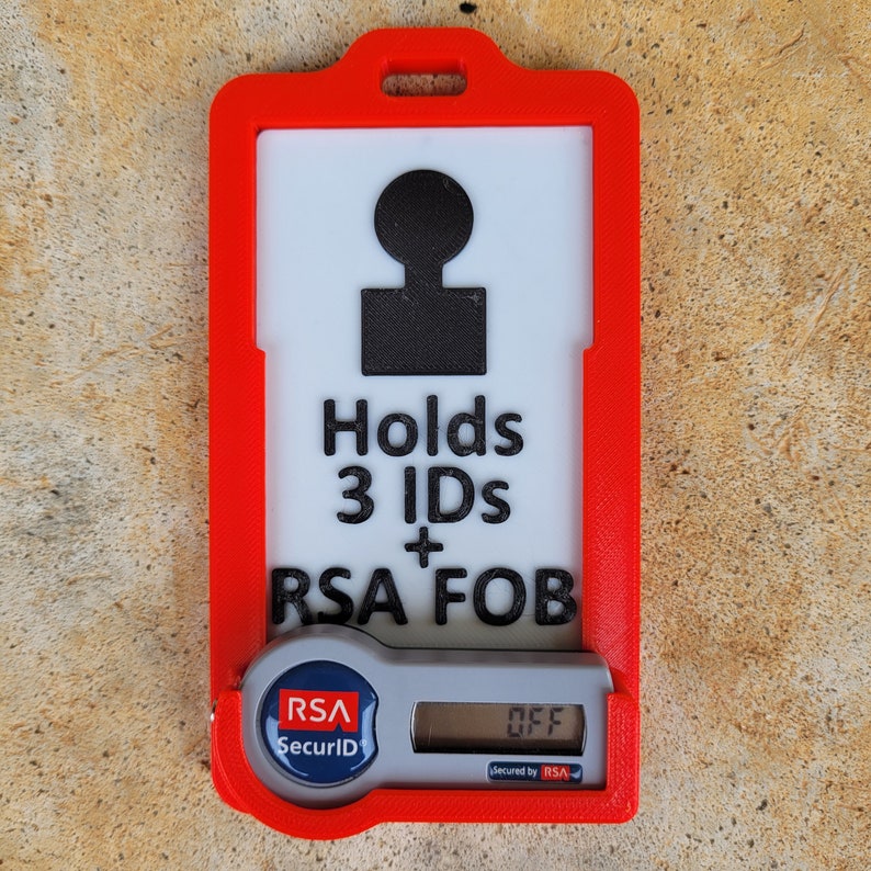 3D Printed RSA Securid 3 Badge Holder - Etsy