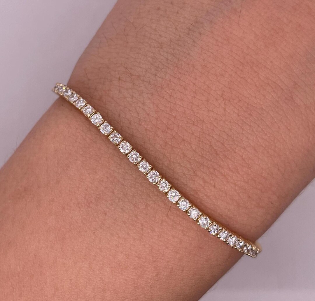 Custom Order - Emma Peck - Tennis Bracelet, 2mmround Cut Prong Setting ...