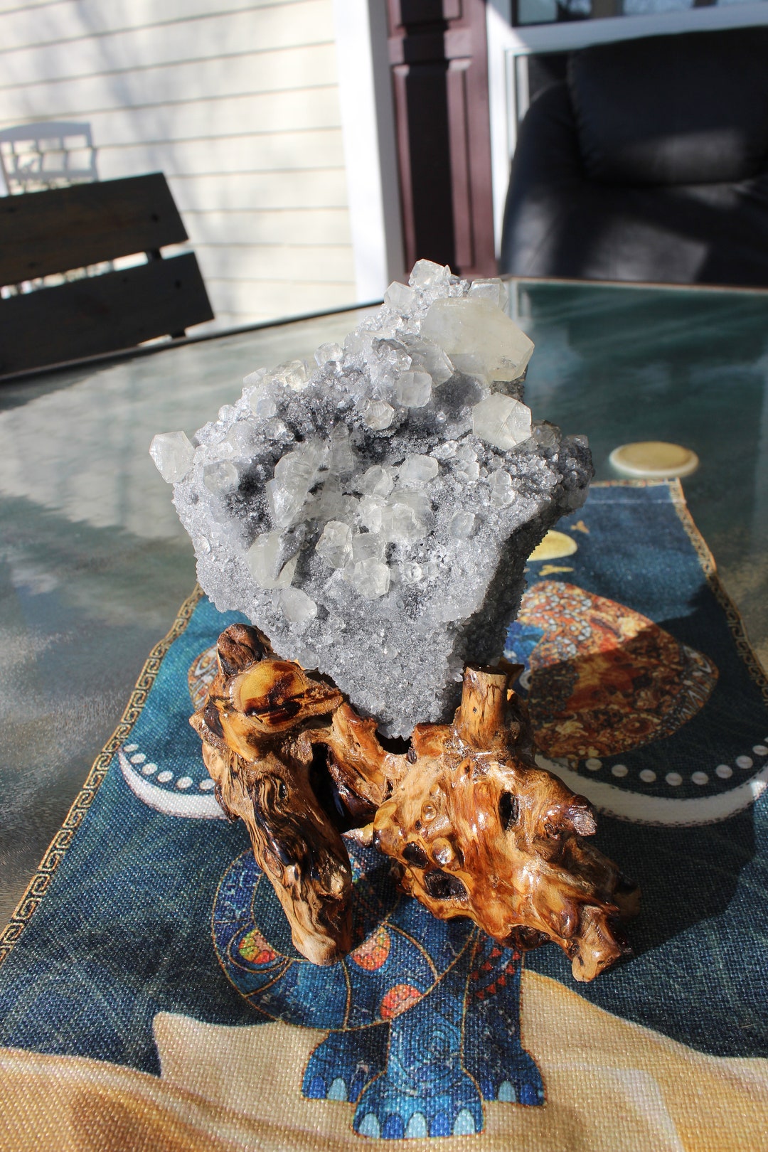 Calcite/sphalerite Specimen With Custom Stand - Etsy