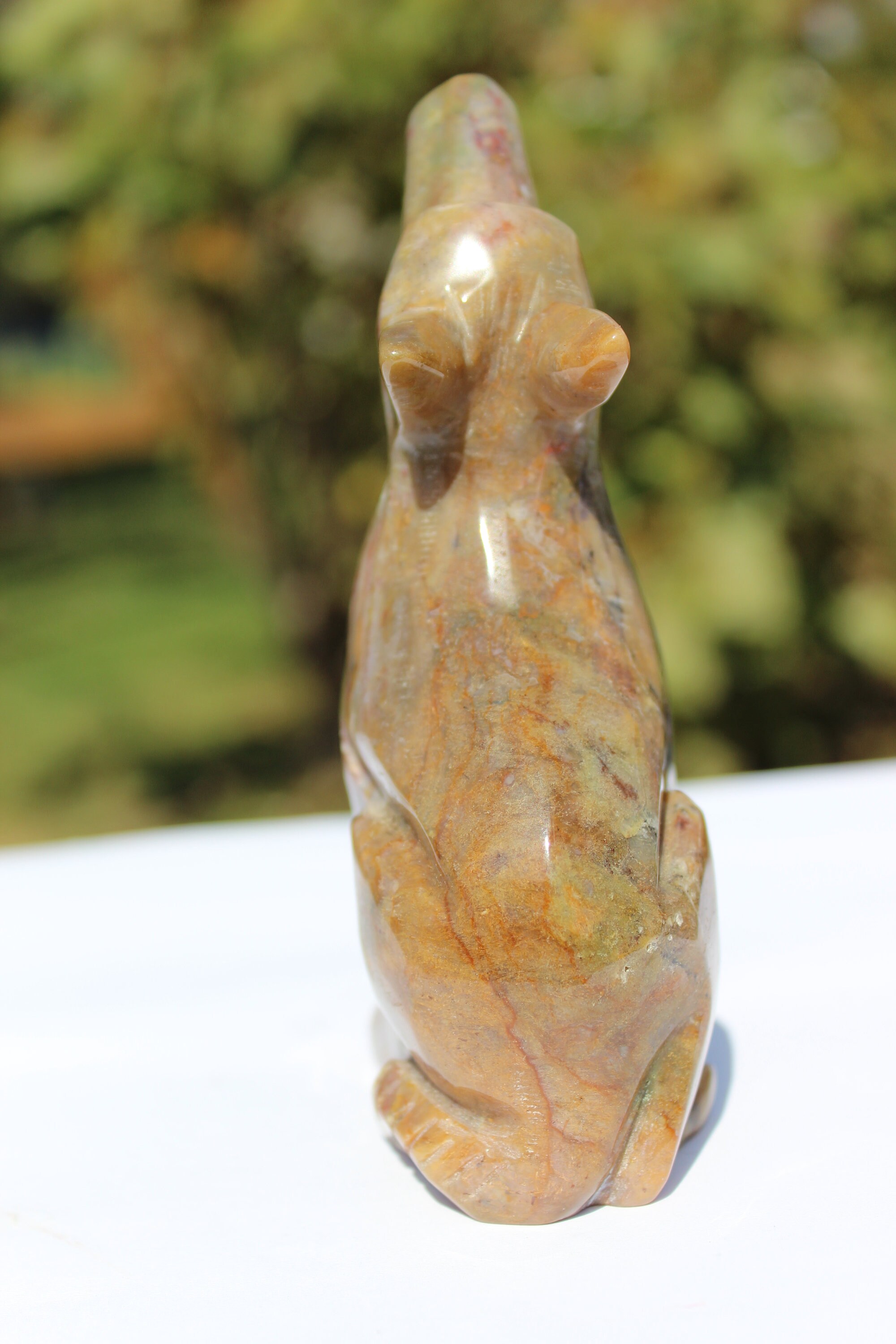 Ocean Jasper Wolf Carving - Etsy