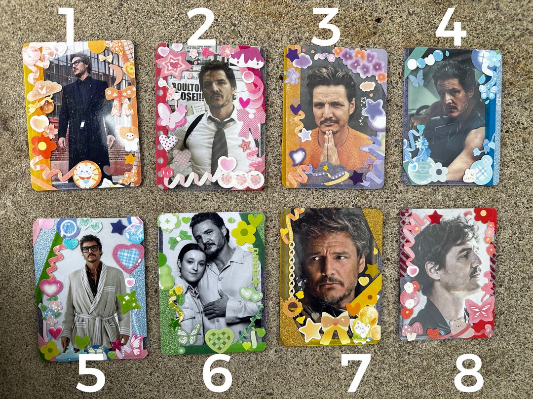 Pedro Pascal Photocards, Decorated Photocard, Handmade, Sticker, Deco K-pop Polco, Top Loader ...