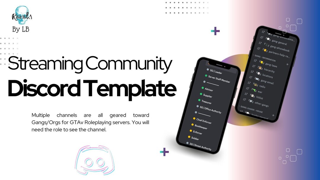 Gtav Roleplaying Street Gang/org Discord Server Template - Etsy