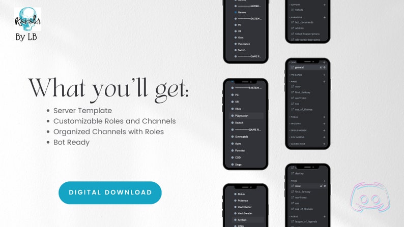 Gaming Community Discord Server Template - Etsy