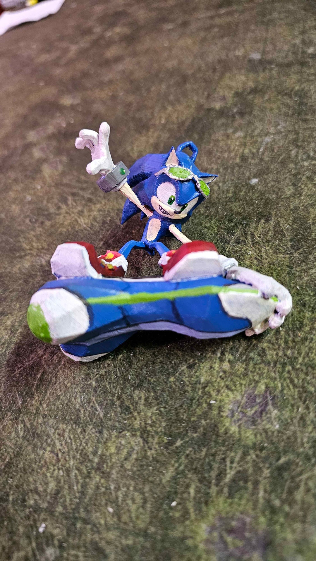 Sonic Riders, 3D Printed, Ornament, Hand Painted, 3.5"x4"x2", 101% ...