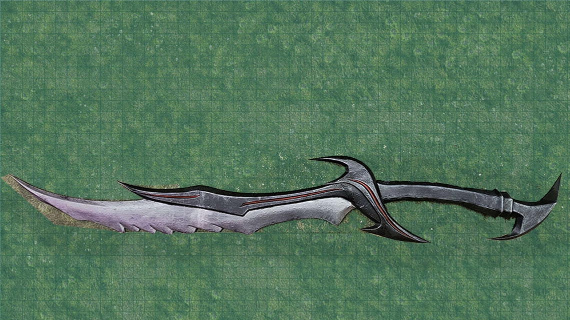 Daedric Sword, 45, Skyrim, Hand Painted, Replica, Prop, Filament PLA ...