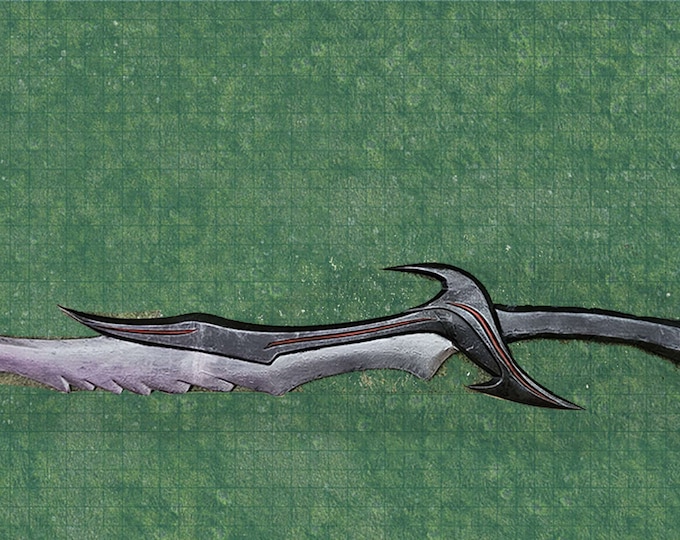 Daedric Sword, 45", Skyrim, Hand Painted, Replica, Prop, Filament PLA ...