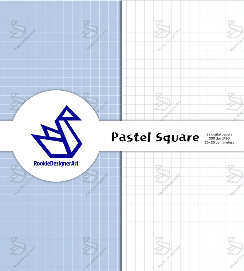 Grid Check Digital Paper, Seamless Pattern, Crosshatch Squares, Pastel ...