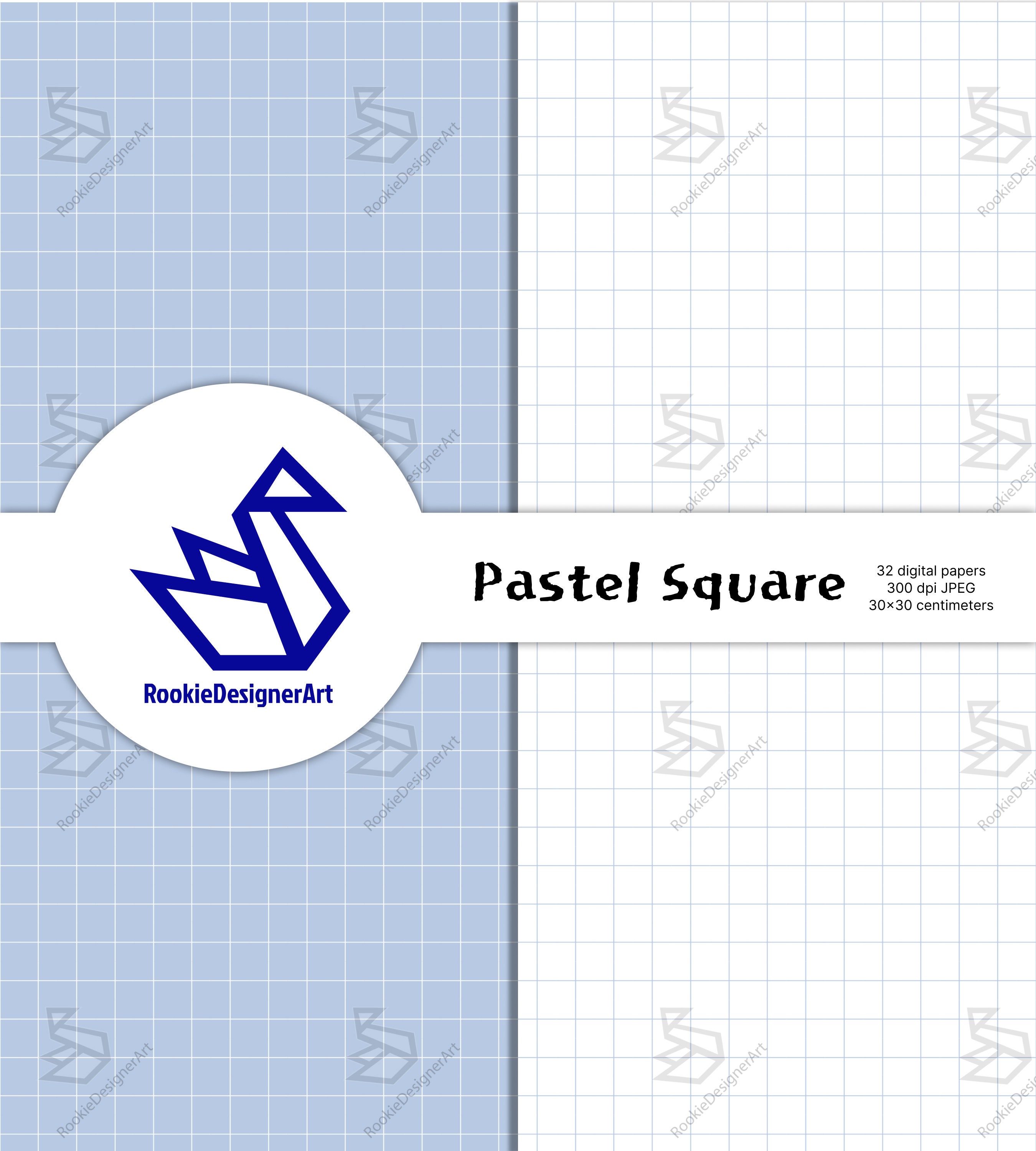 Grid Check Digital Paper, Seamless Pattern, Crosshatch Squares, Pastel ...