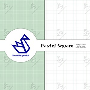 Grid Check Digital Paper, Seamless Pattern, Crosshatch Squares, Pastel ...