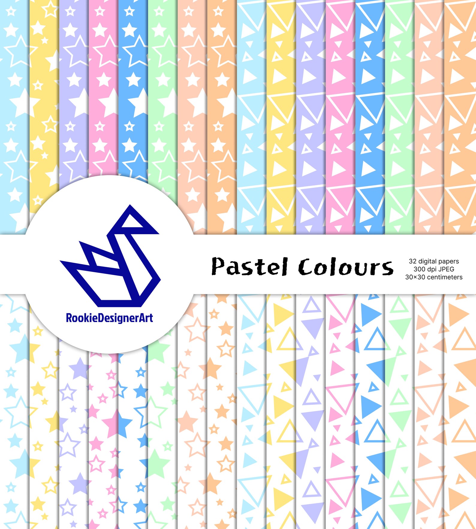 Pastel Colours Digital Paper, Pastel Colours, Seamless Pattern, Pastel ...