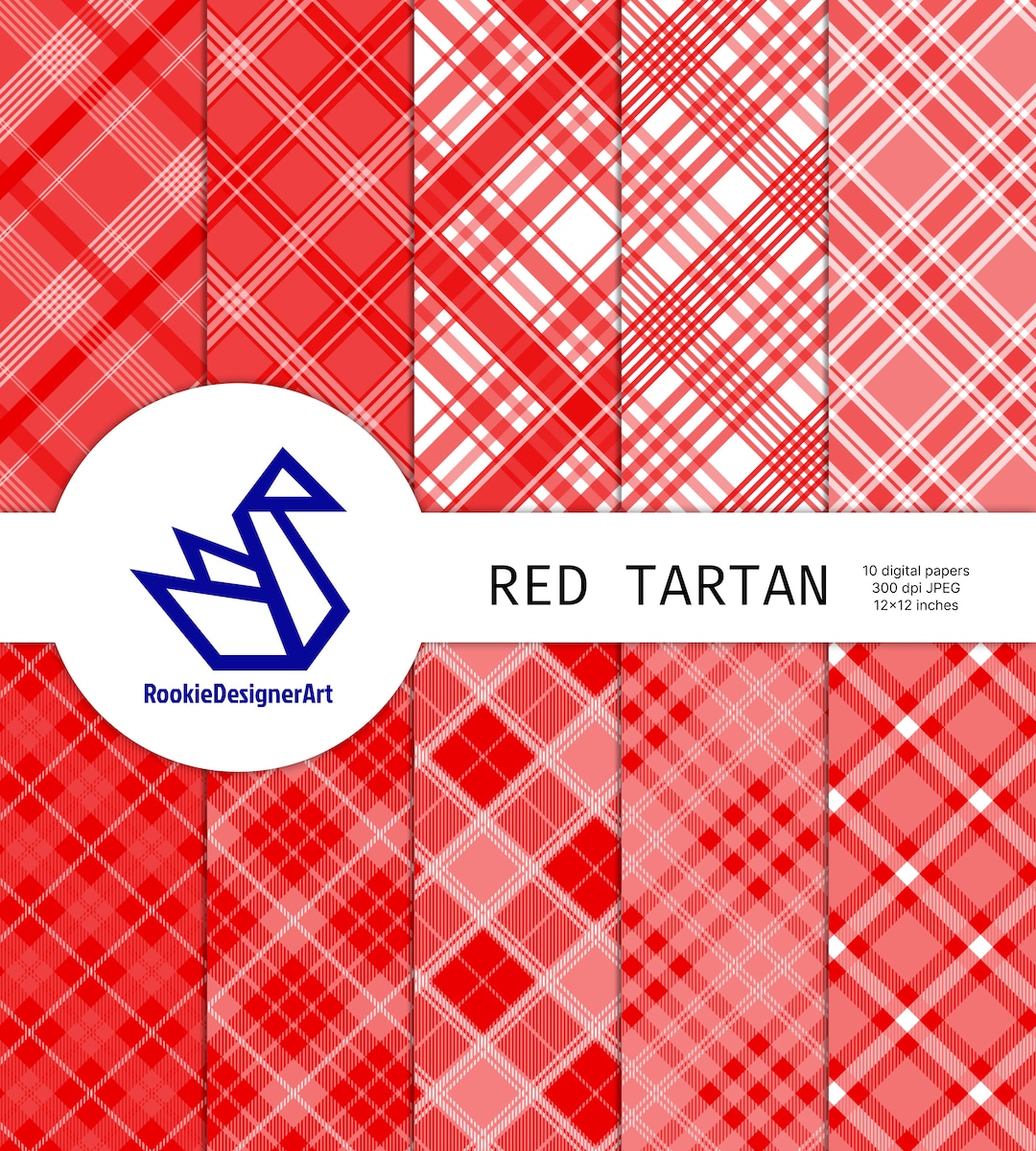 Tartan Digital Paper. Red Tartan Digital Paper. Tartan - Etsy