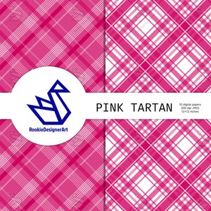 Tartan Digital Paper. Pink Tartan Digital Paper. Tartan Clipart ...