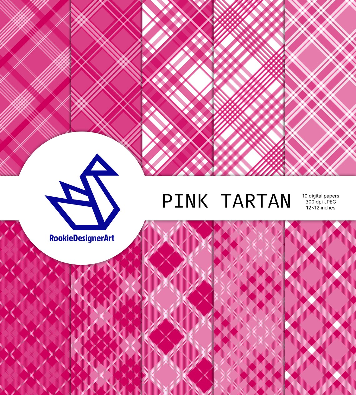 Tartan Digital Paper. Pink Tartan Digital Paper. Tartan Clipart ...