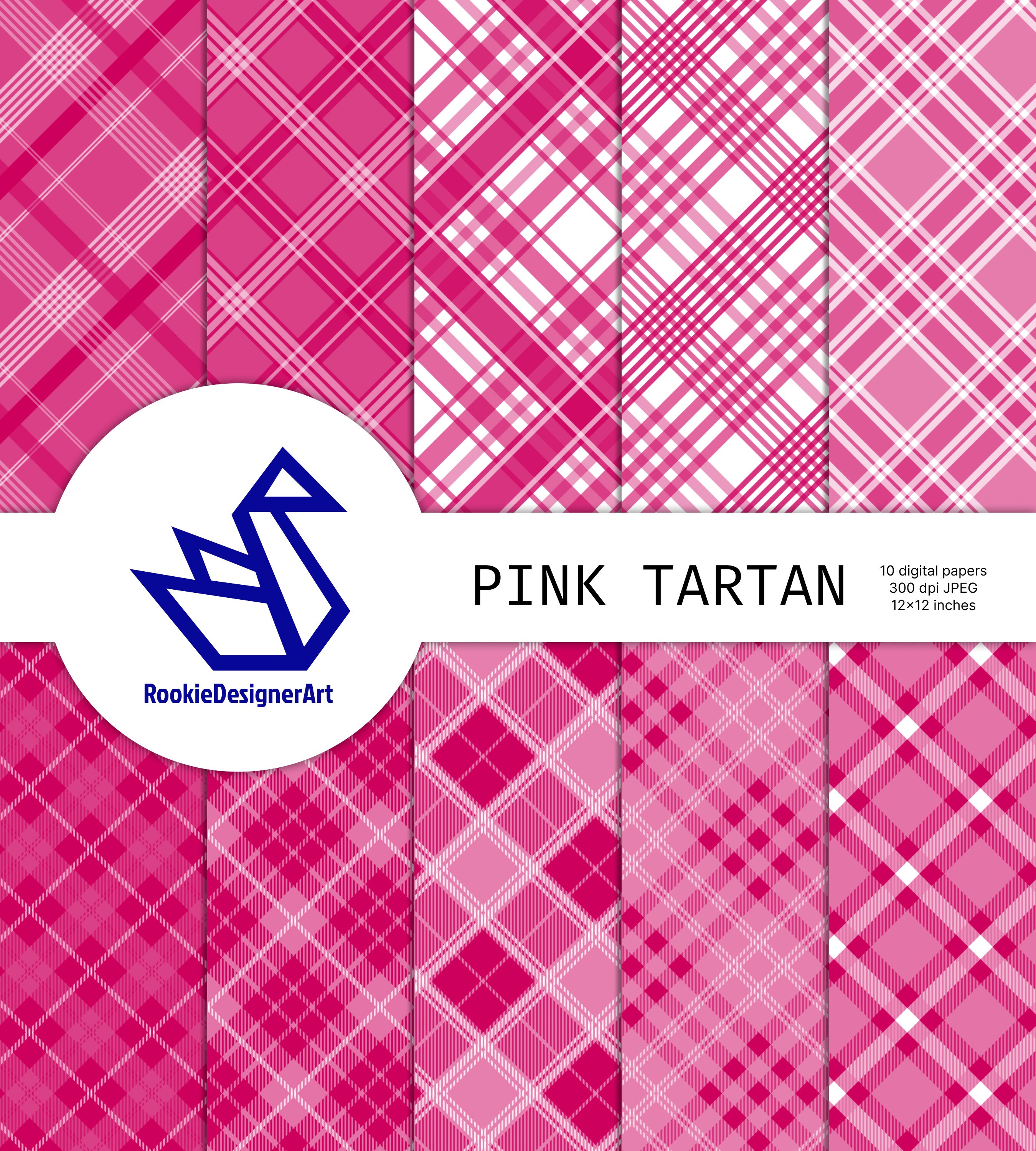 Tartan Digital Paper. Pink Tartan Digital Paper. Tartan Clipart ...