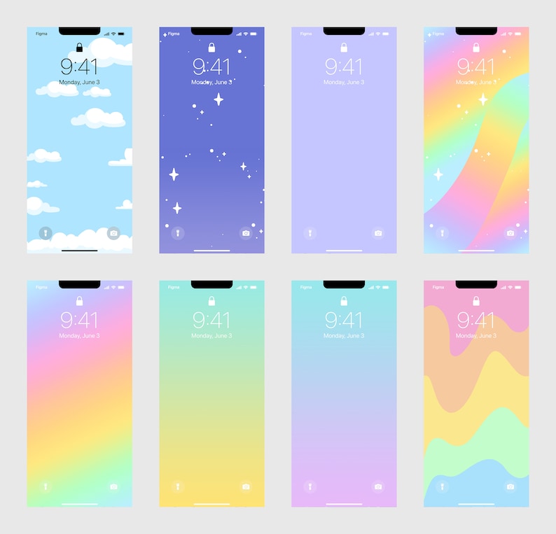 Wallpaper, Digital Download, Minimal Wallpaper, Gradient Wallpapers, Pastel Colors, iPhone ...