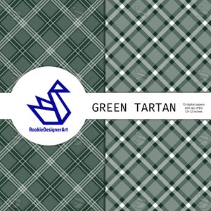 Tartan Digital Paper. Green Tartan Digital Paper. Tartan - Etsy