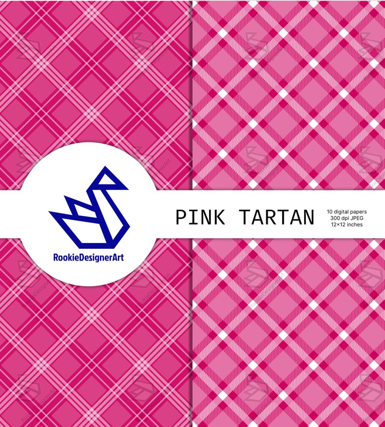 Tartan Digital Paper. Pink Tartan Digital Paper. Tartan Clipart ...