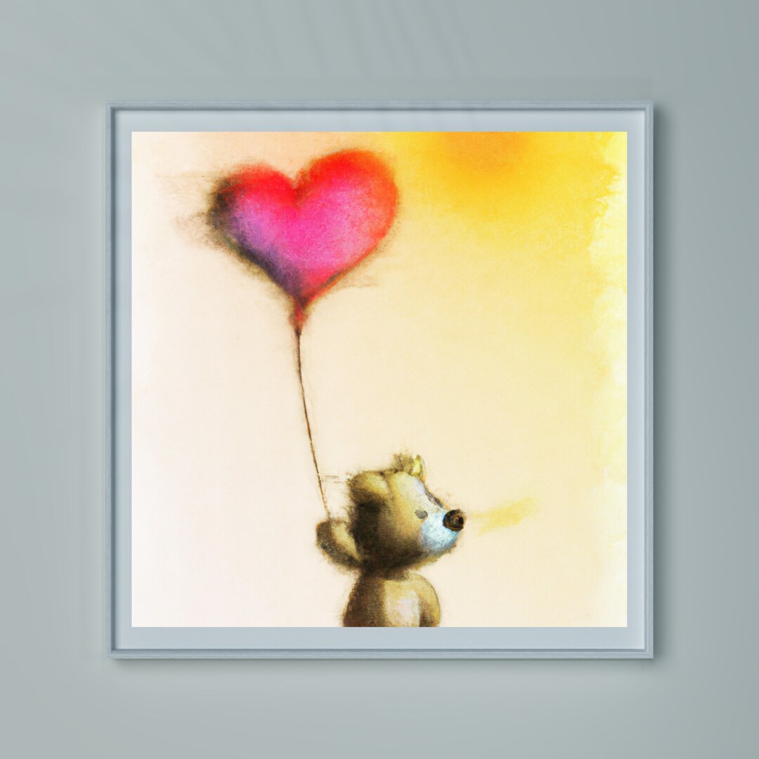 Teddy Bear Printable Art, Digital Download, Teddy Bear Abstract ...