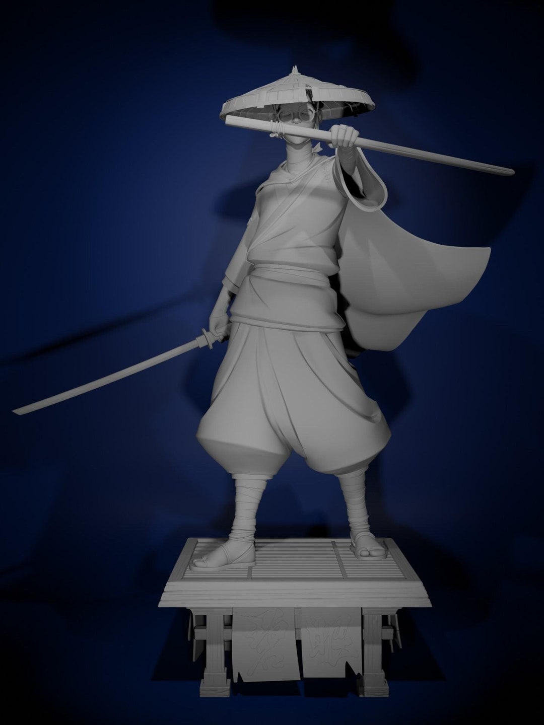 Mizu Blue Eyed Samurai Anime Version 3D Printed Model Kit - Etsy UK