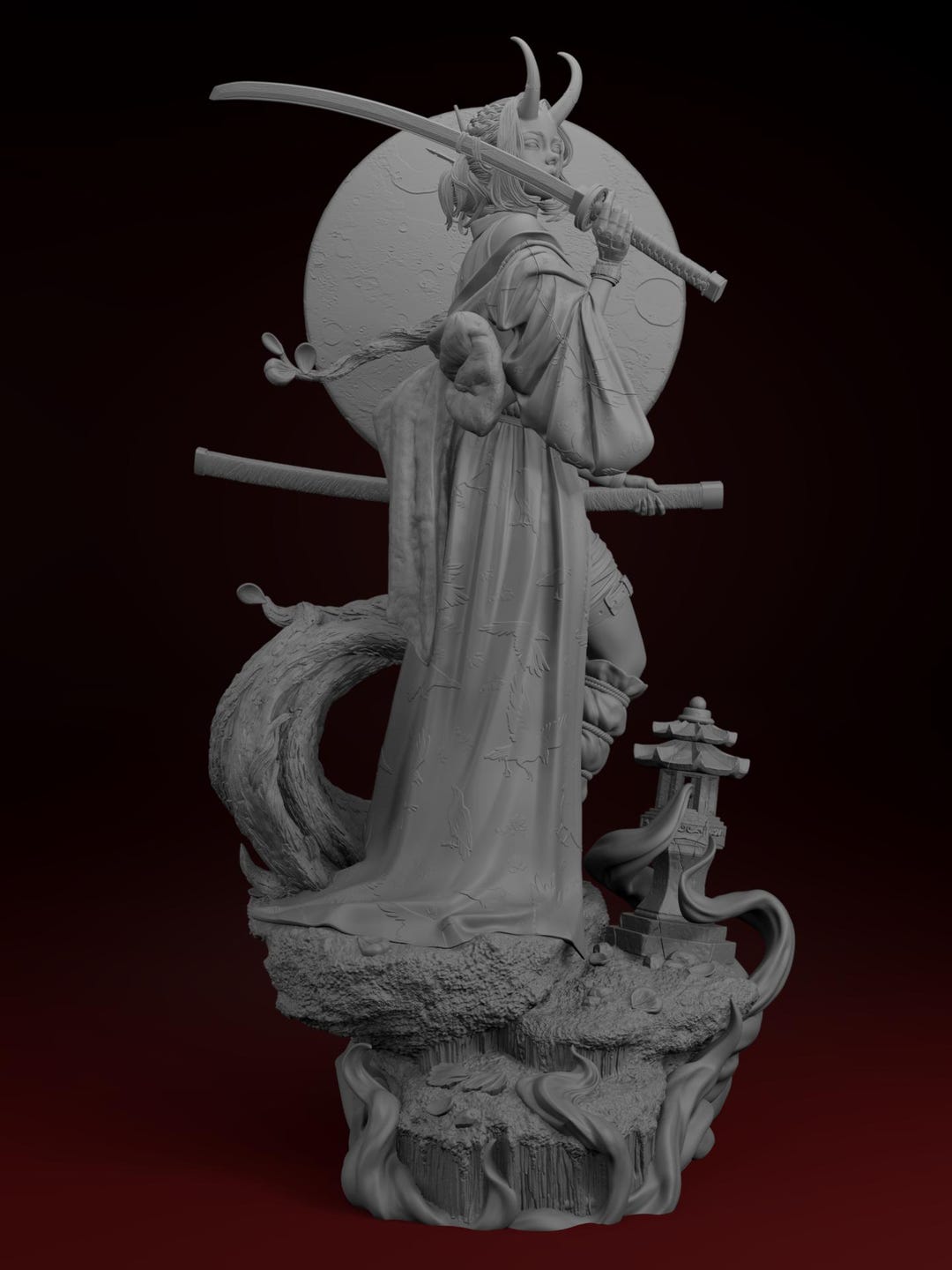 Oni 3D Printed Collectable Fan Art - Etsy