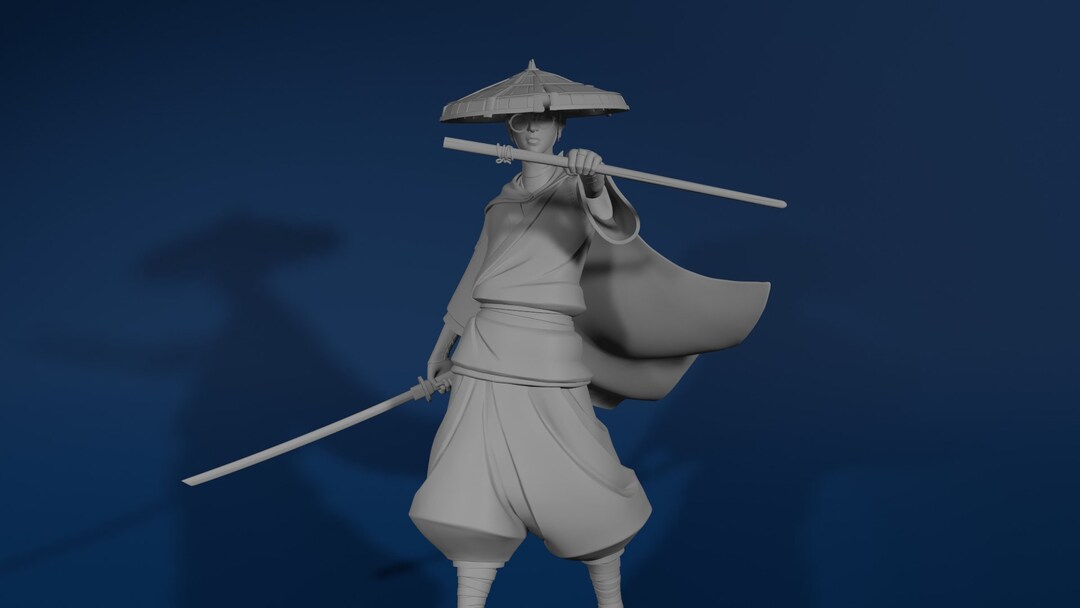Mizu Blue Eyed Samurai Anime Version 3D Printed Model Kit - Etsy