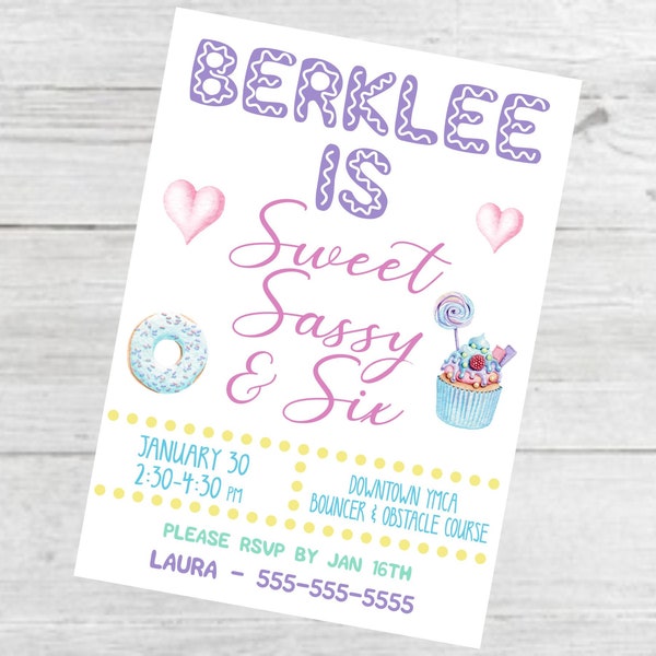 Sweet Sassy Six Theme Birthday Party - Etsy