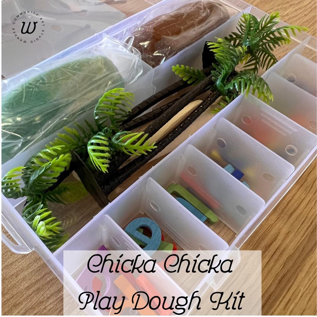 Chicka Chicka Play Dough Kit - Homemade Playdough Sensory Activity - Etsy