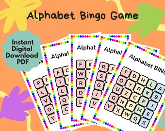 Alphabet ABC Bingo Game for Kids - Etsy