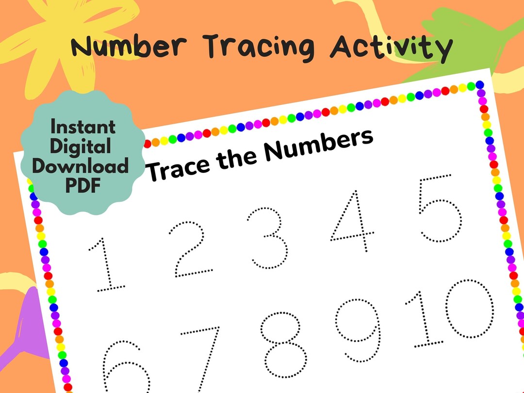 Numbers Tracing & Counting Fun for Toddlers, Printable Tracing ...
