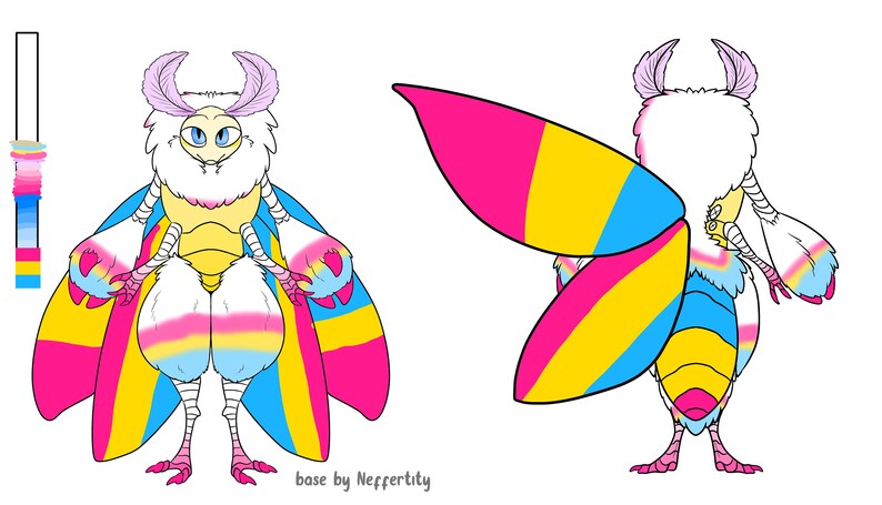 Pansexual Themed Moth Adoptable, Want Gone - Etsy