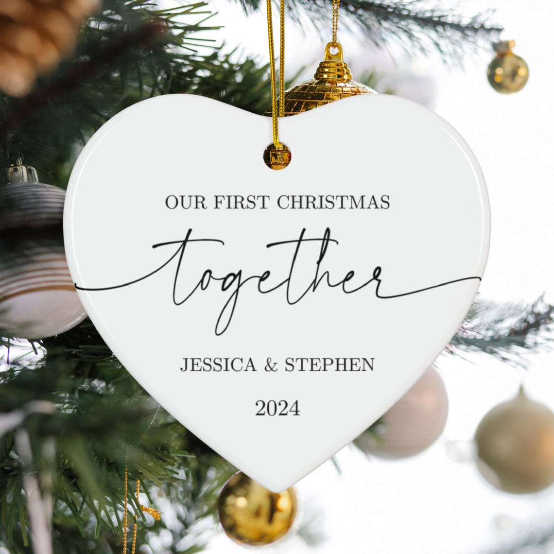 Personalized First Christmas Together Ornament, Couples Keepsake - Etsy