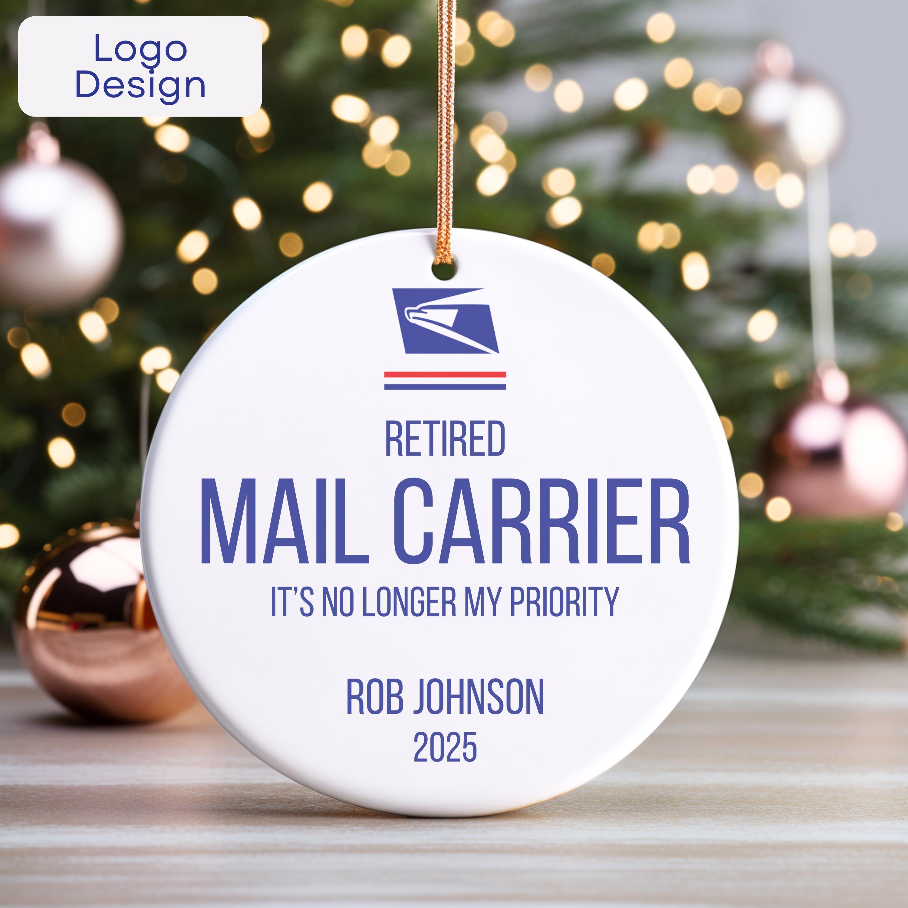 Retired Mail Carrier Ornament, Custom Mailman Retirement, Mailman Gift ...