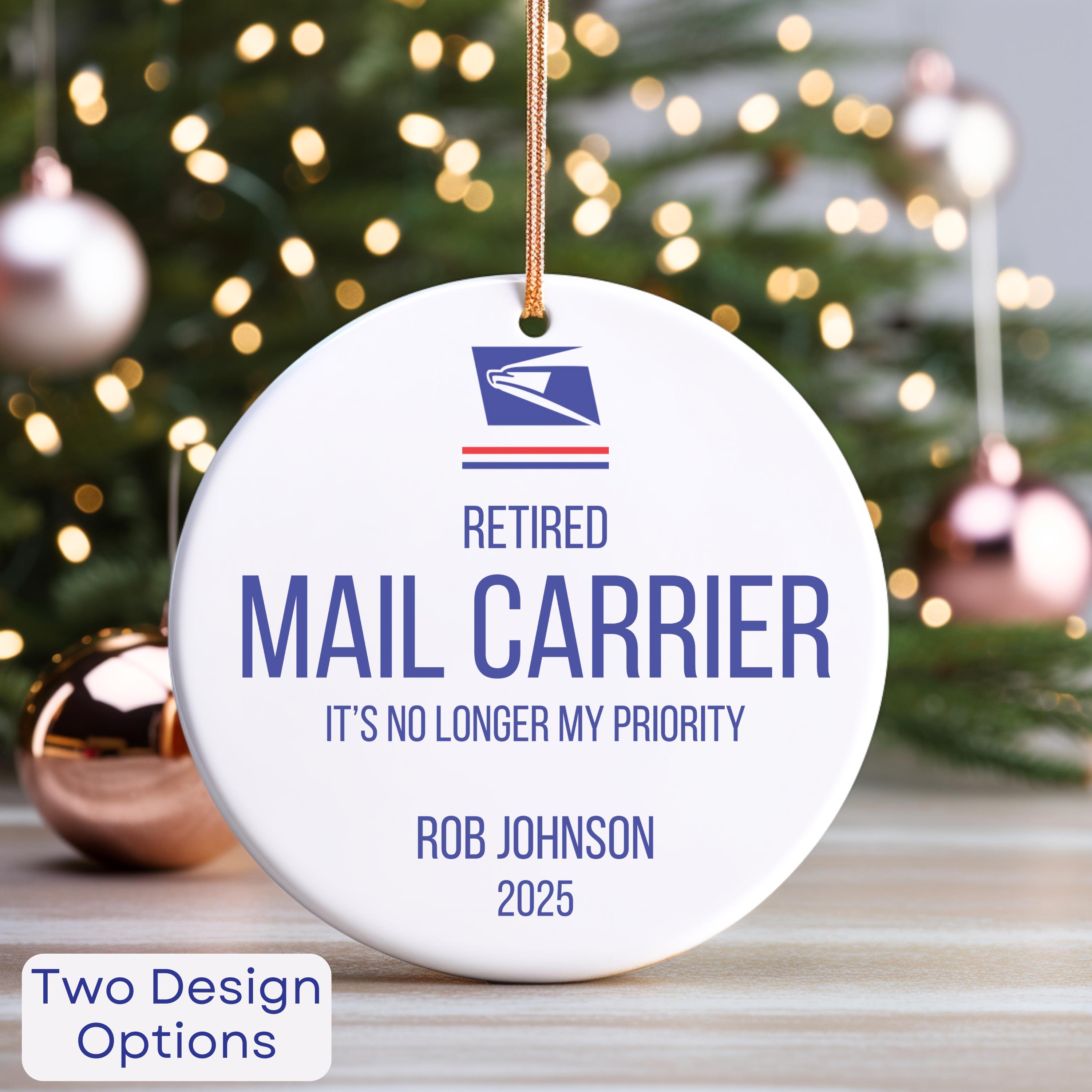 Retired Mail Carrier Ornament, Custom Mailman Retirement, Mailman Gift ...