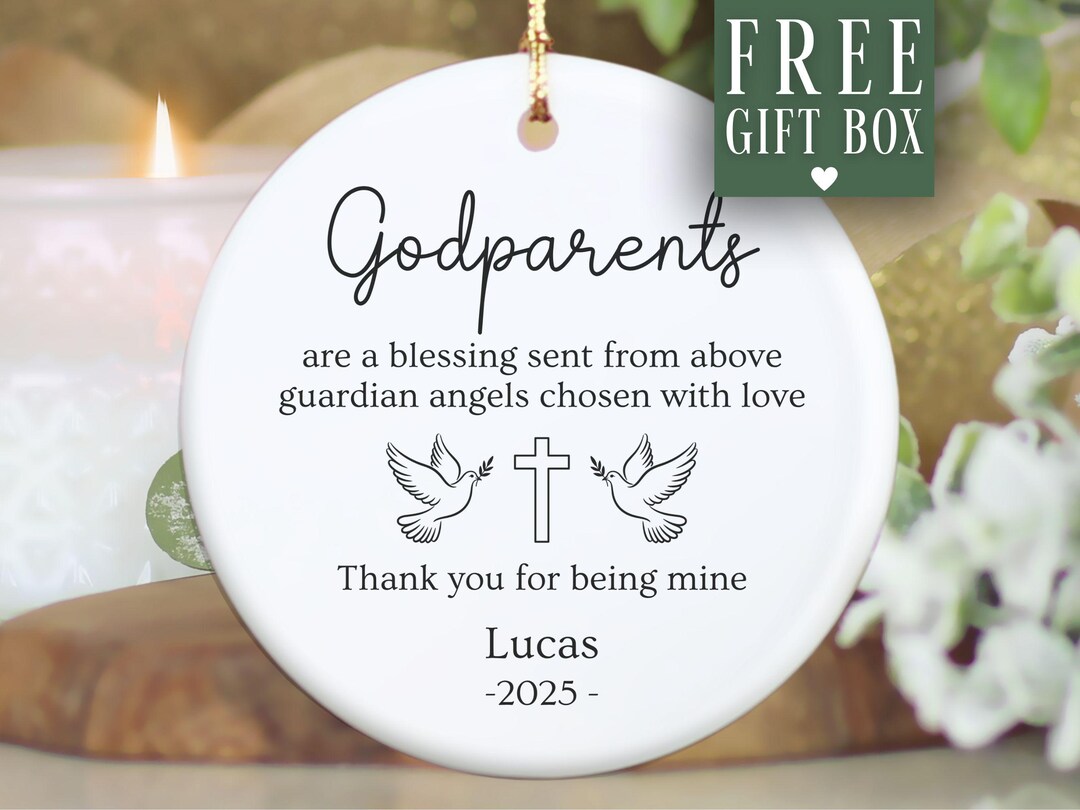 Godparents Ornament, Godparent Thank You Gift, Godchild Keepsake - Etsy